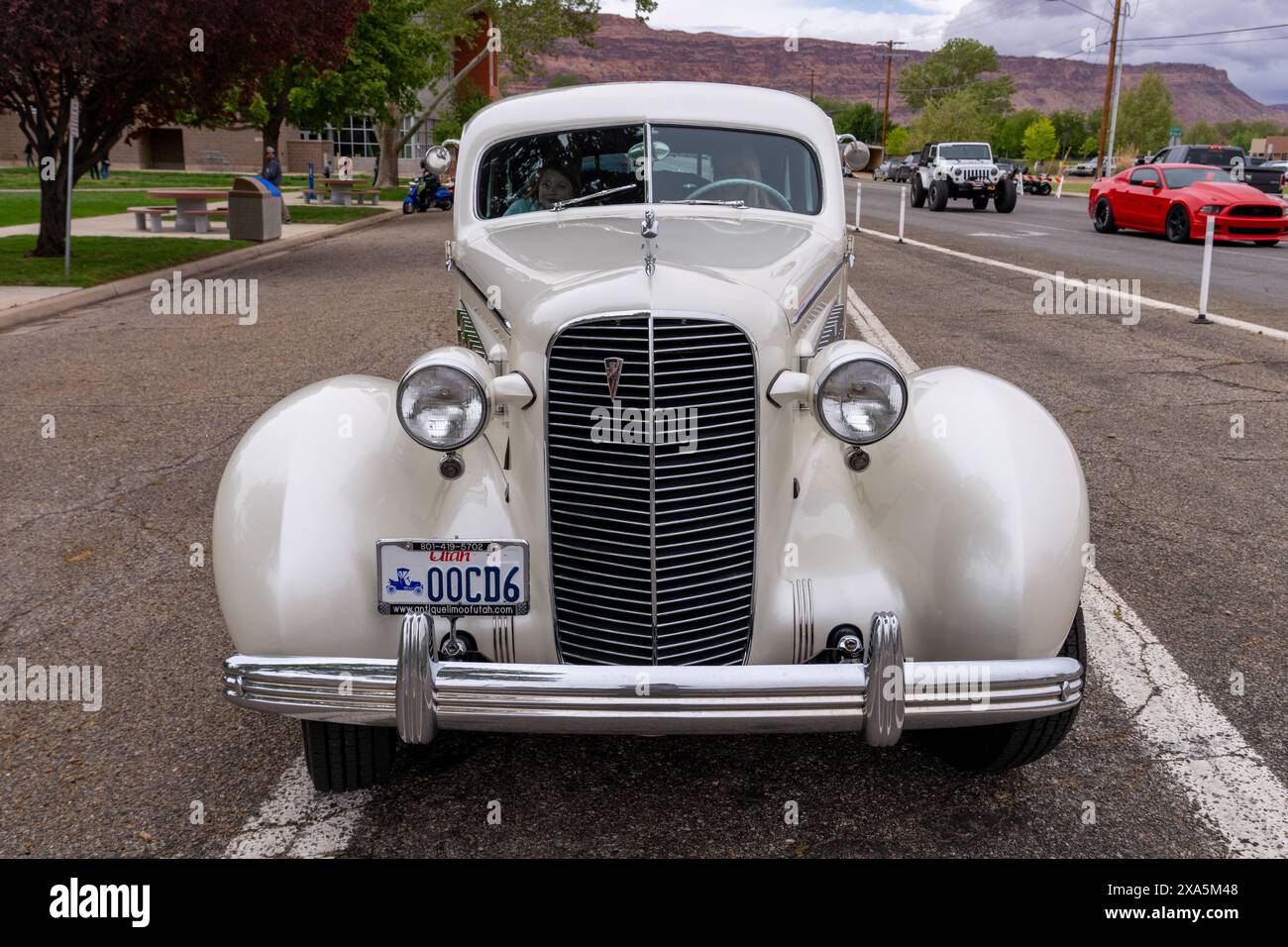 A restored 1936 Cadillac Fleetwood Series 70 Touring Sedan at the Moab ...