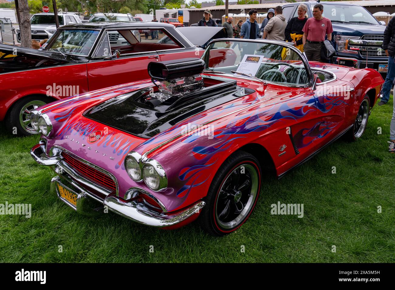 Modified 1962 Chevy Corvette in the Moab Rotary Car Show in Moab, Utah ...