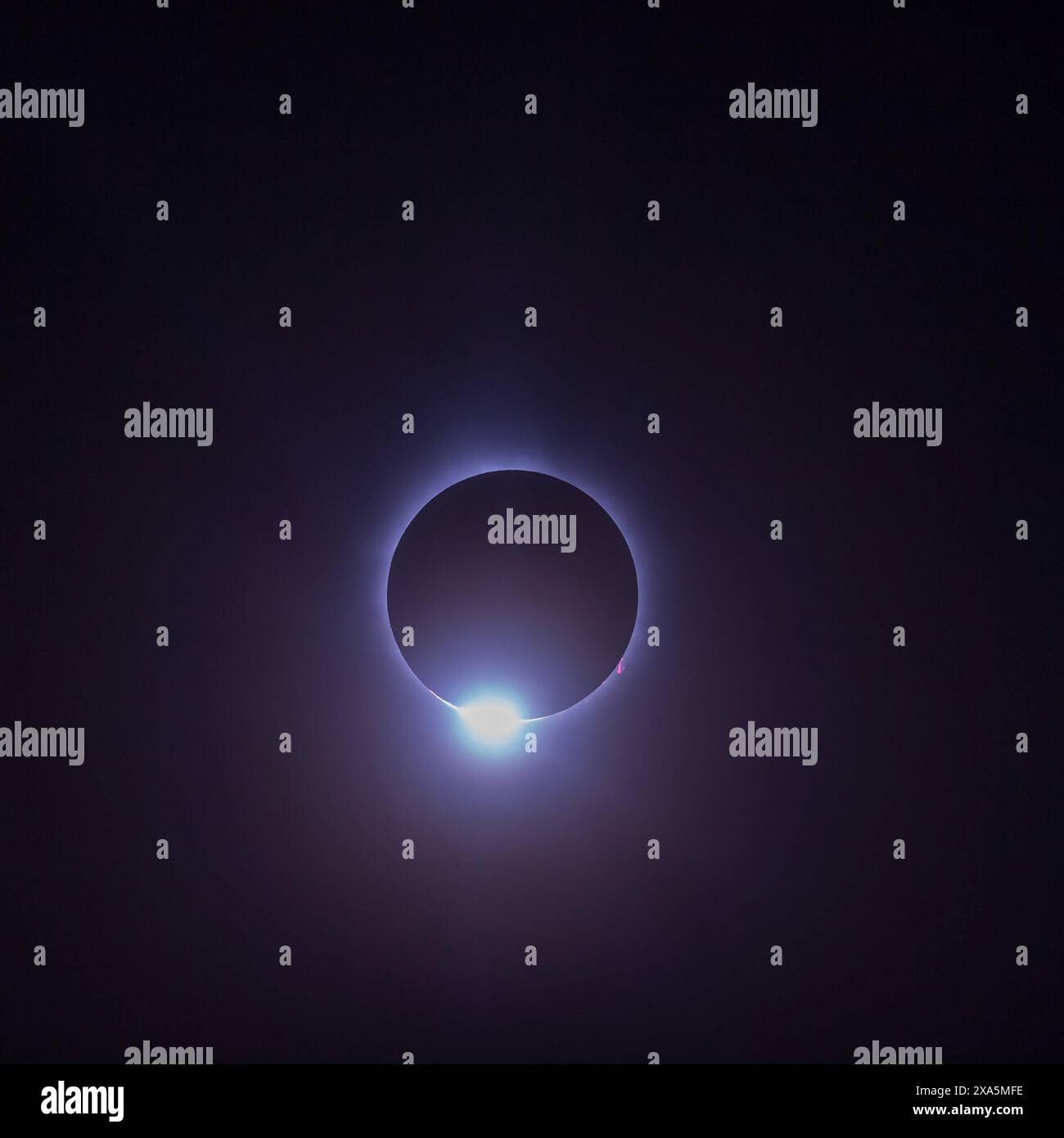 A diamond ring phase from the great American total solar eclipse Stock ...