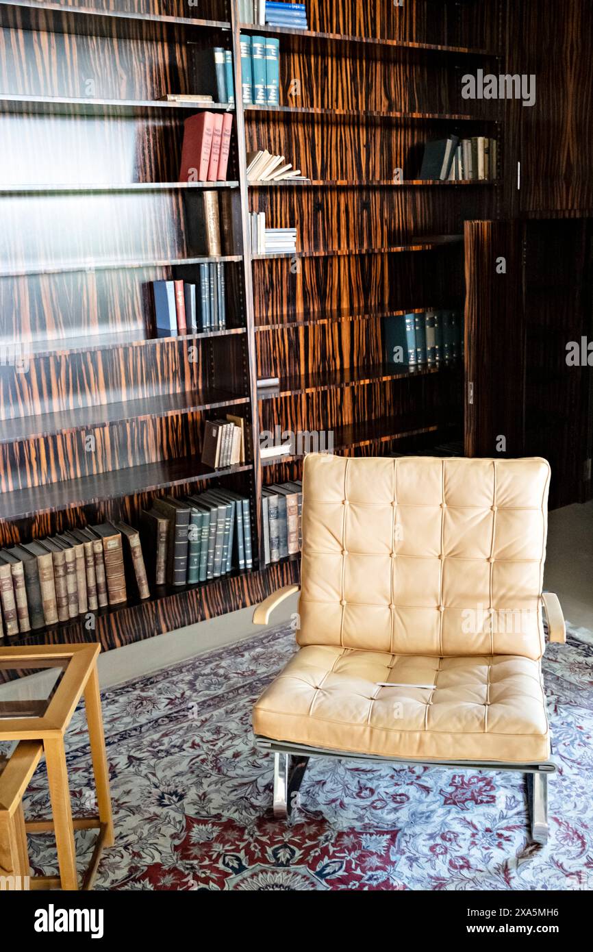Villa Tugendhat library room in Brno, Czech Republic Stock Photo - Alamy