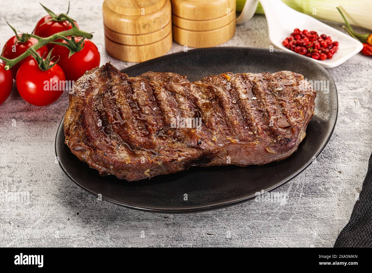 Rib eye steak grilled beef meat Stock Photo - Alamy
