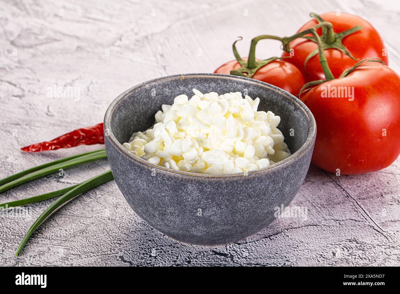 Dairy Cottage cheese Curd in the bowl Stock Photo - Alamy