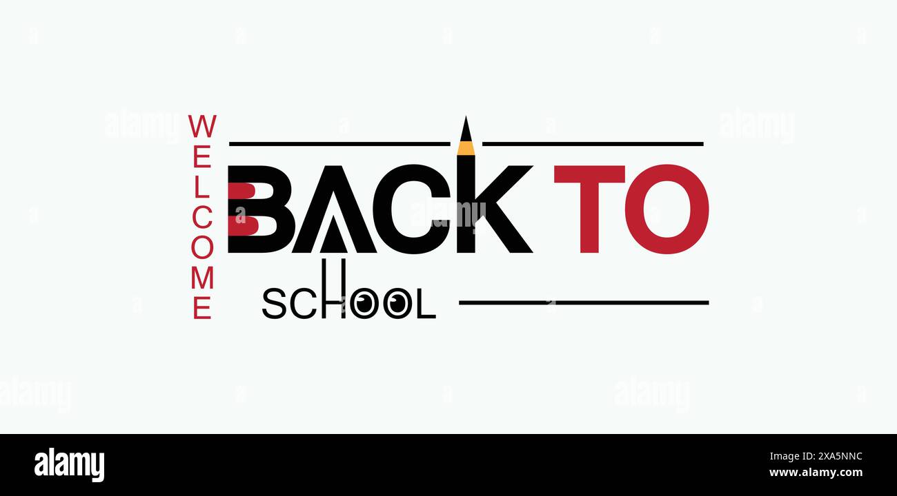 Welcome back to school vector vectors hi-res stock photography and ...