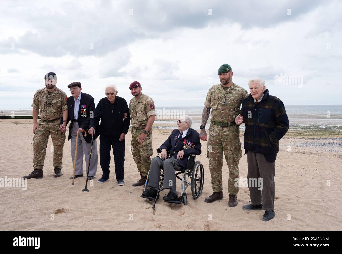 (left to right) Sergeant Ben Beale, with veterans Jack Mortimer, John Life, Corporal Aaron Stone ...