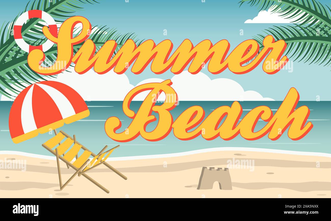 Vacation relaxation concept Stock Vector Images - Alamy