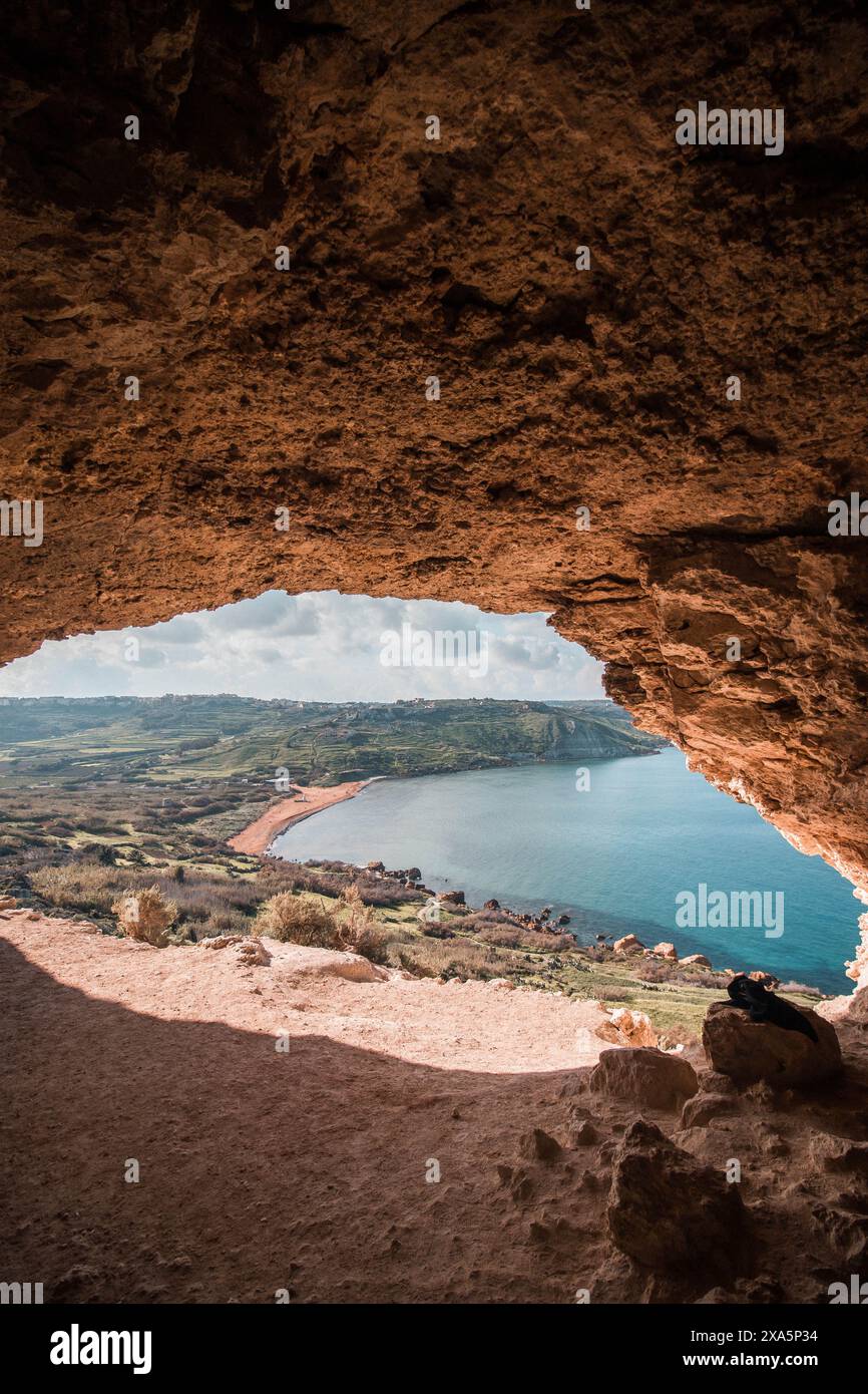 The mysterious and ancient Tal-Mishta Cave Stock Photo - Alamy