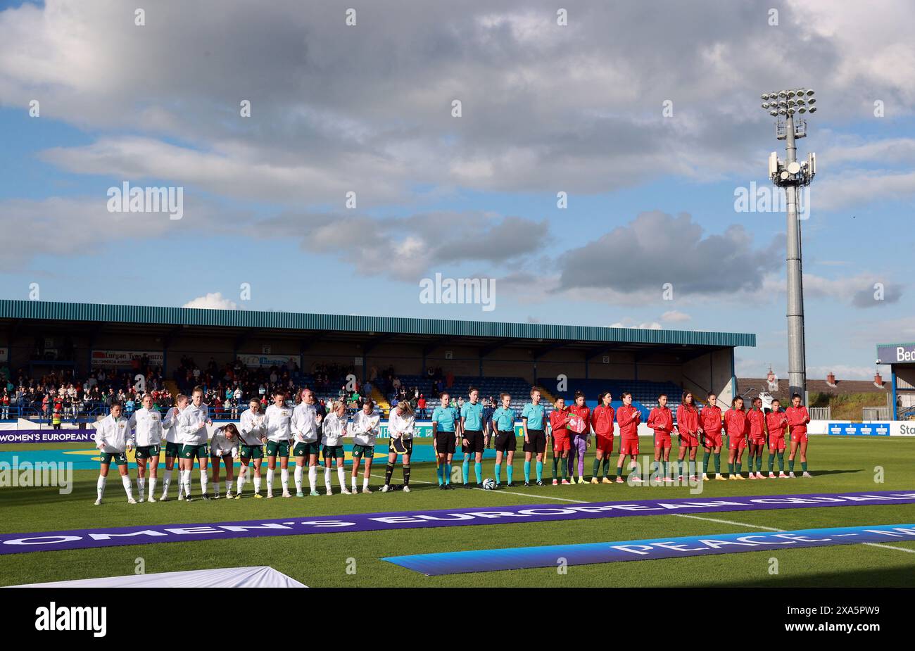 Northern Ireland and Portugal line up during the UEFA Women's Euro 2025 ...