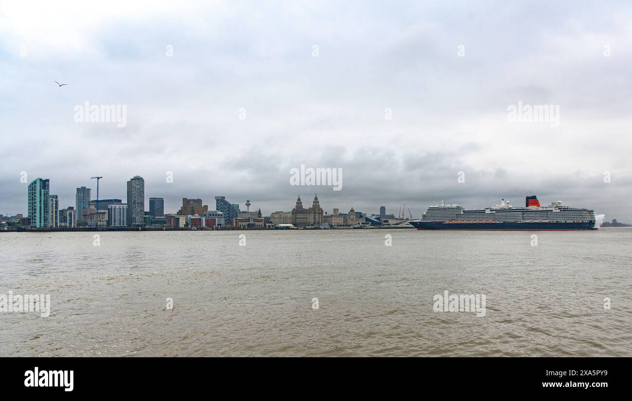 CUNARD’S QUEEN ANNE ARRIVING IN LIVERPOOL Stock Photo - Alamy