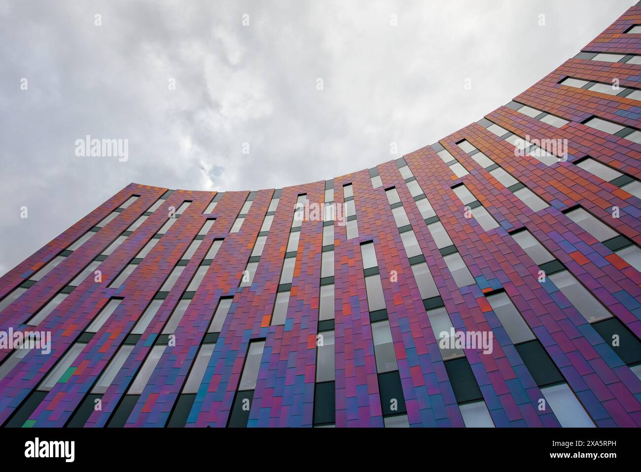A low angle shot of the exterior of the Aloft London Excel hotel Stock ...