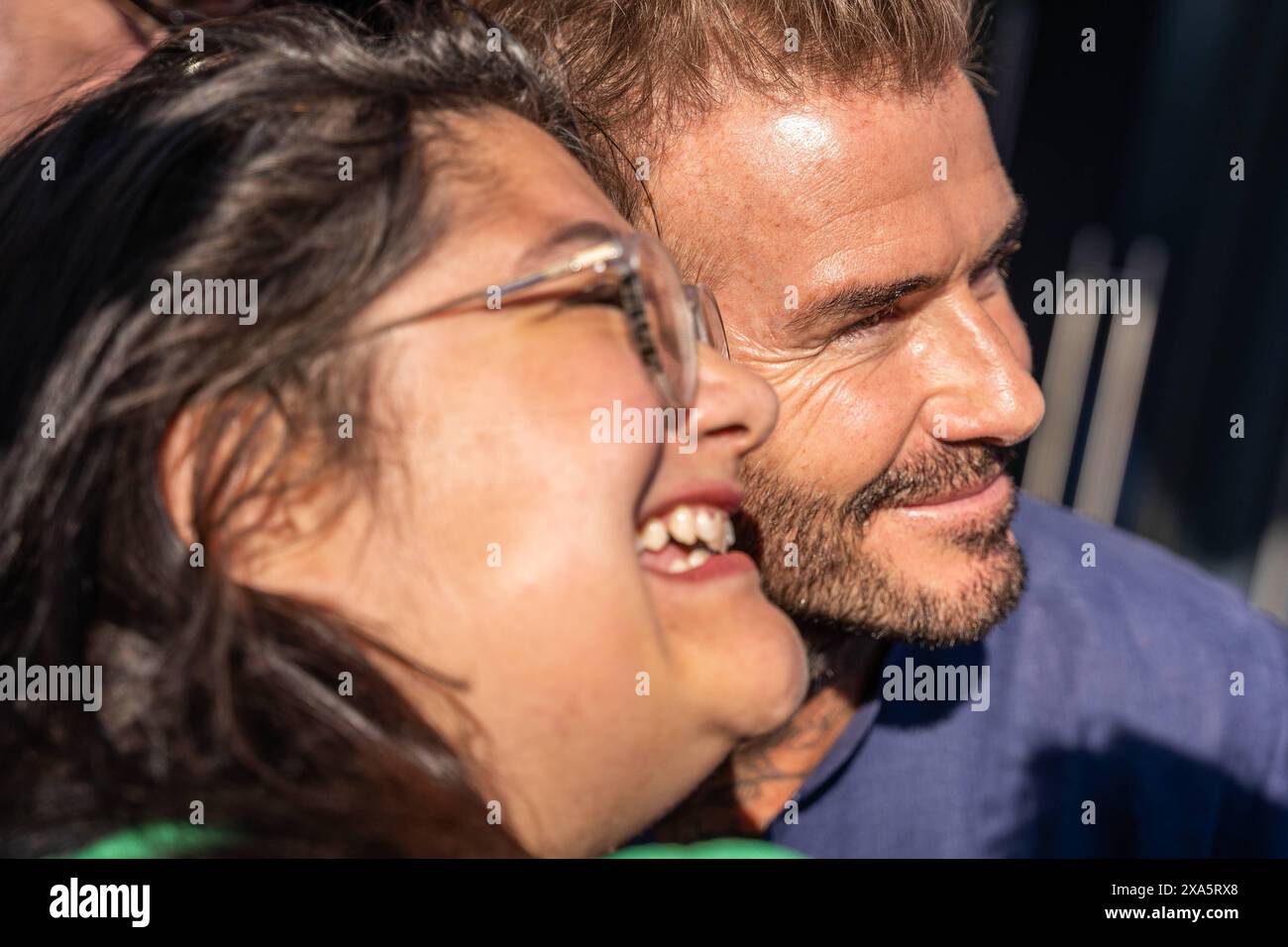 Barcelona , Spain. 04th June, 2024. Former soccerplayer David Beckham ...
