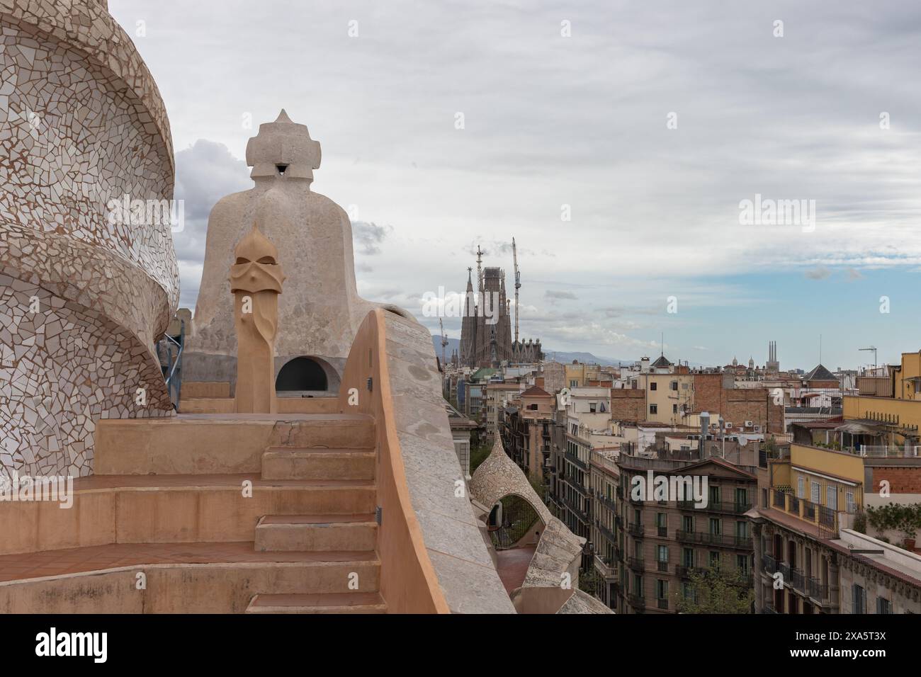 Iconic La Pedrera Gaudi building in Barcelona Stock Photo - Alamy