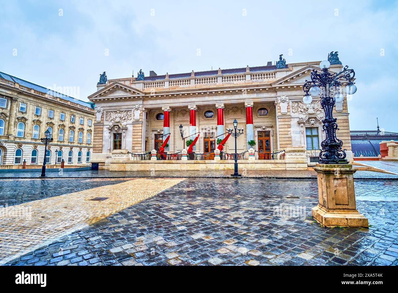 Pleasant traditional cafe in Main Guardhouse building on Hunyadi Court ...