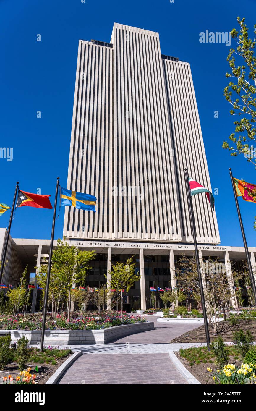 The Church Office Building, part of the world headquarters complex of ...