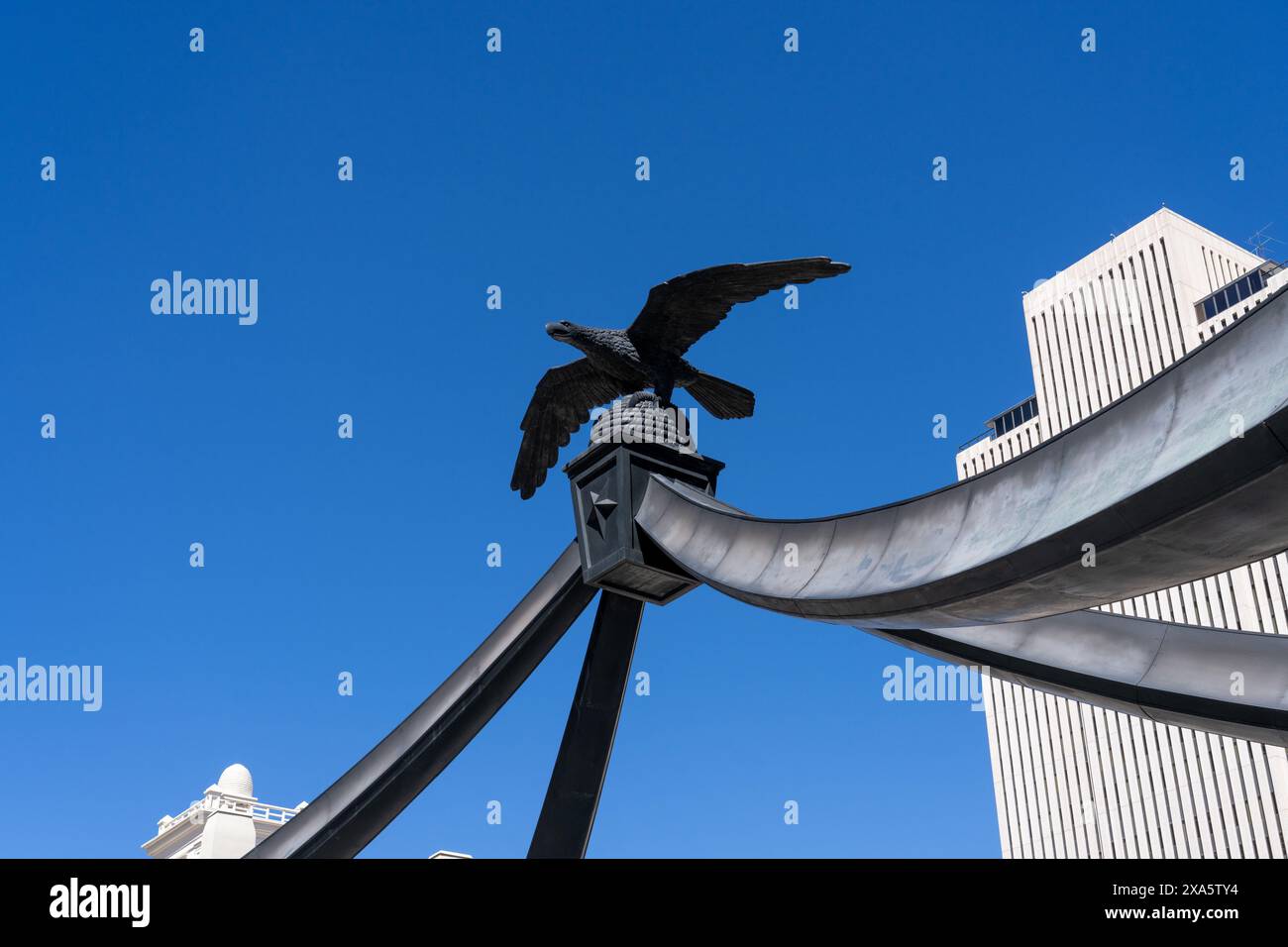 The Eagle Gate Monument was first erected in Salt Lake City, Utah in ...