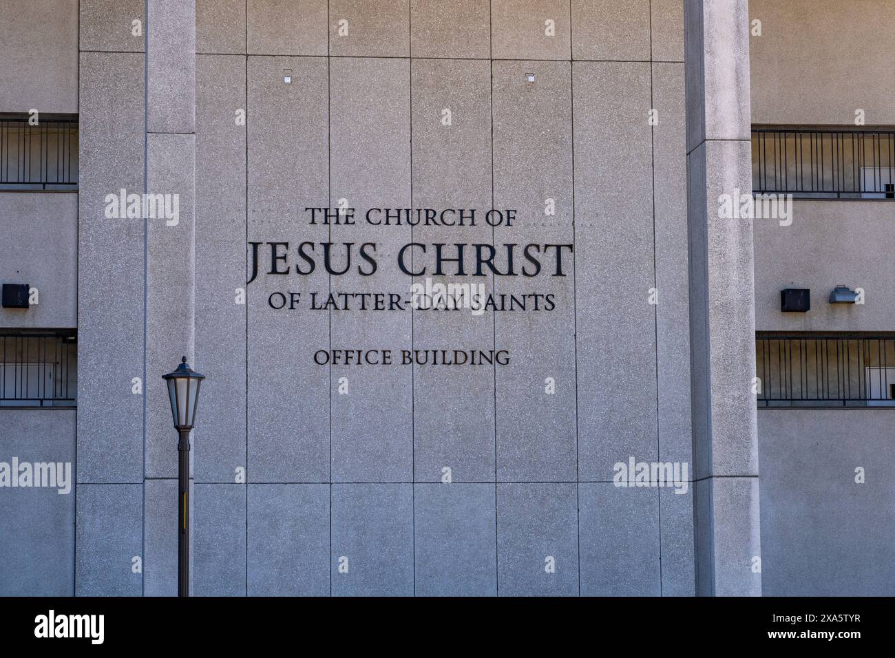 The Church Office Building, part of the world headquarters complex of the Church of Jesus Christ ...