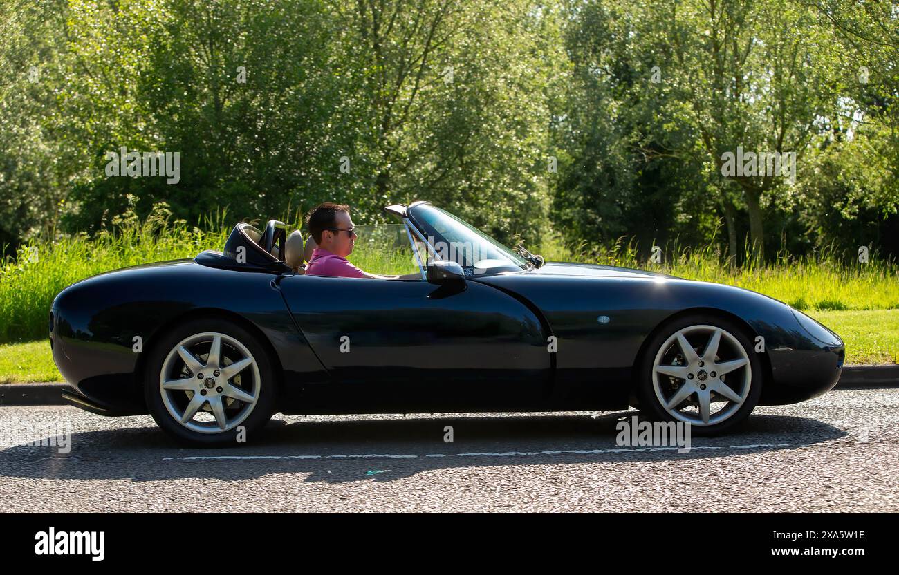 Stony Stratford,UK - June 2nd 2024: 1997 blue TVR Griffith 500 car ...
