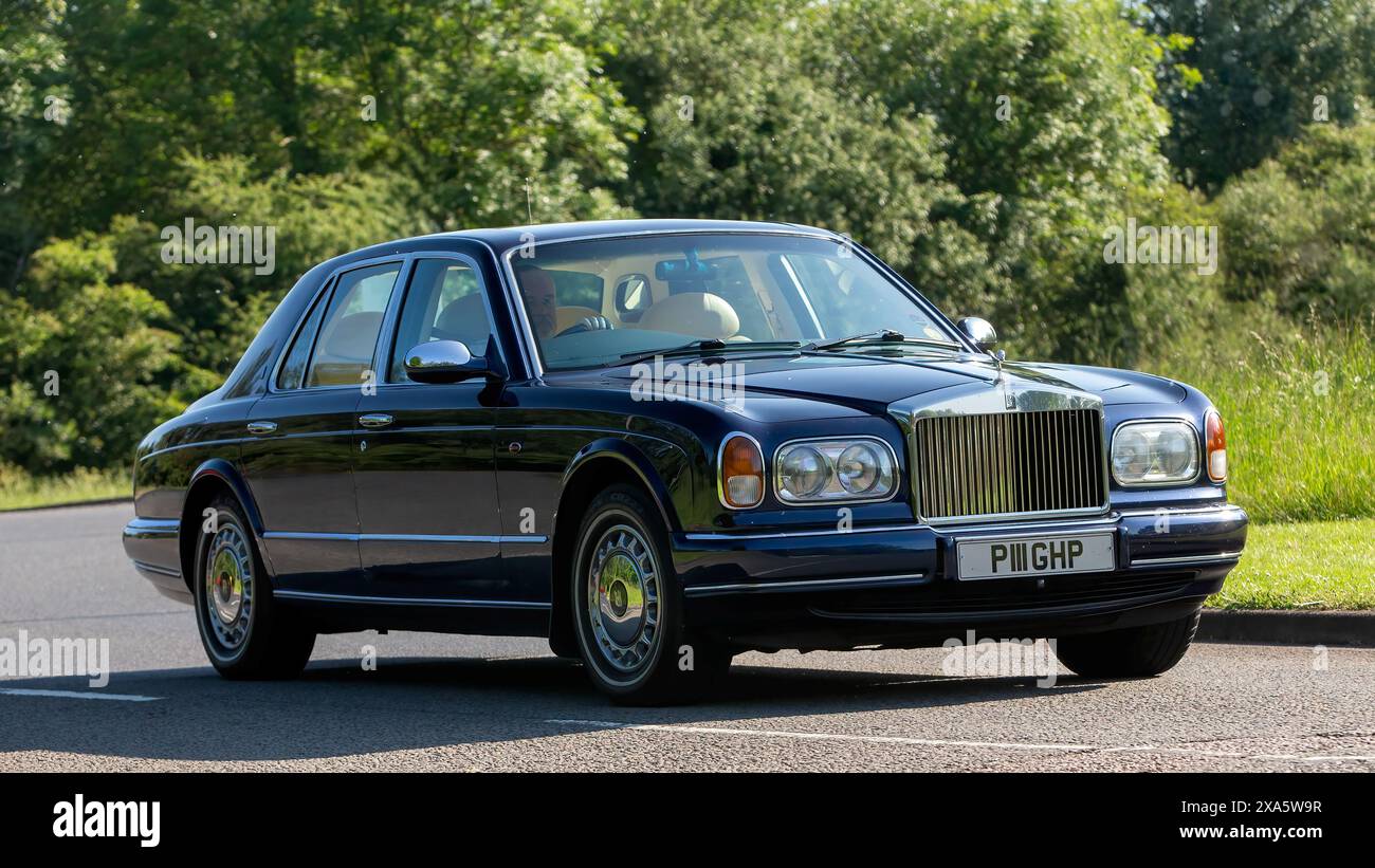 Stony Stratford,UK - June 2nd 2024: 1998 blue Rolls Royce Silver Seraph ...