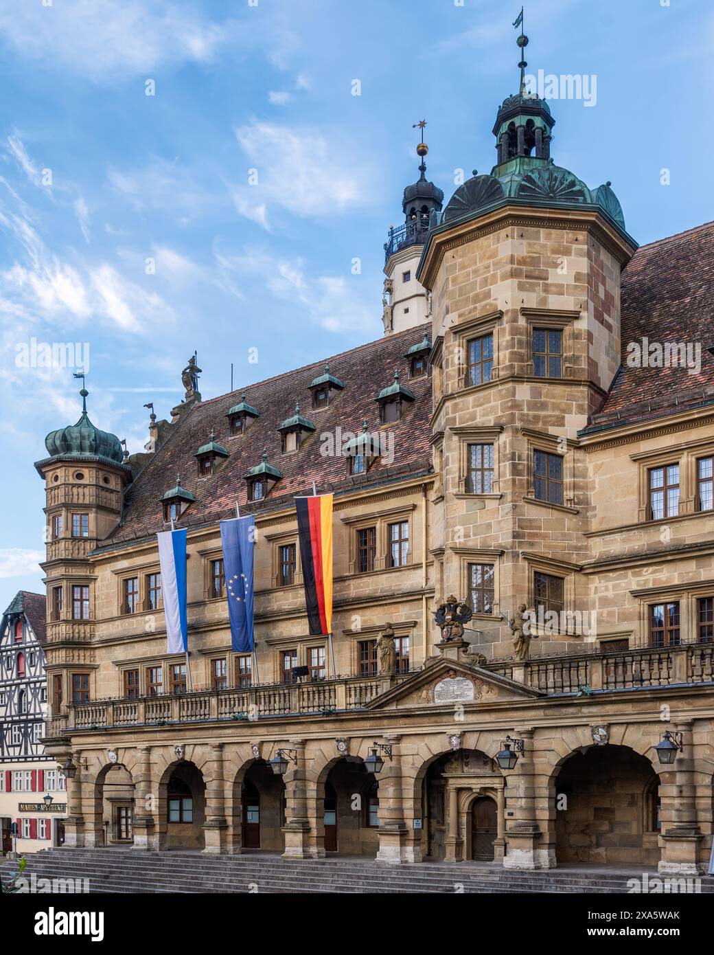 The beautiful Market Square in Rothenburg ob der Tauber Stock Photo - Alamy
