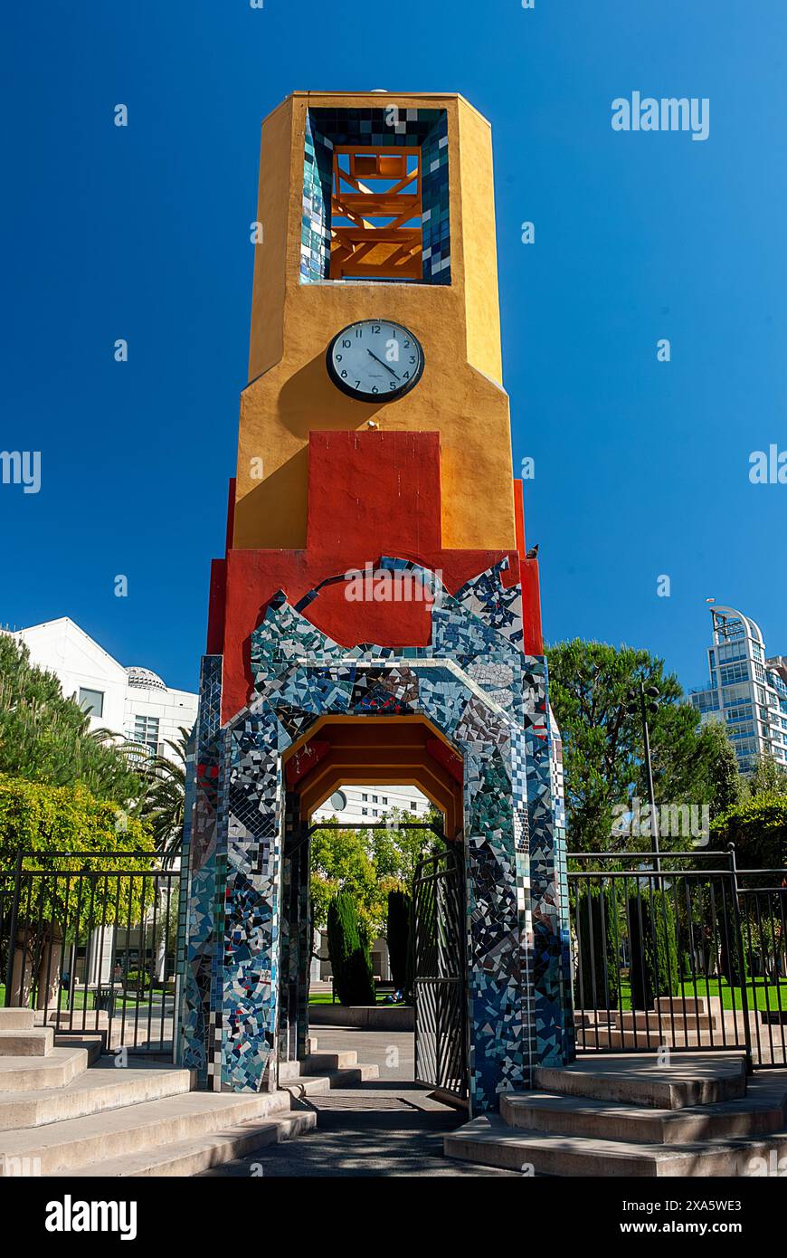 The FIDM's Clock Tower in Los Angeles Stock Photo - Alamy