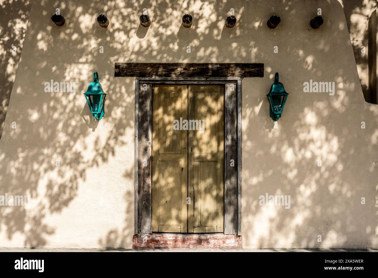 The Exterior of an old Hacienda-style house built in 1725 in Orange ...