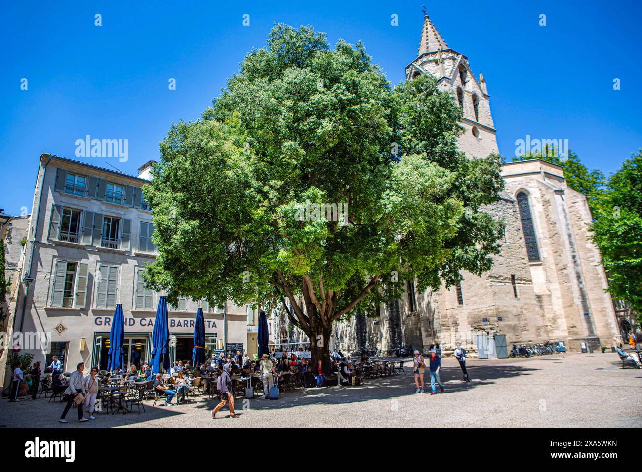 Der Platz Saint Didier mit der gleichnamigen Kirche und dem Grand Cafe ...