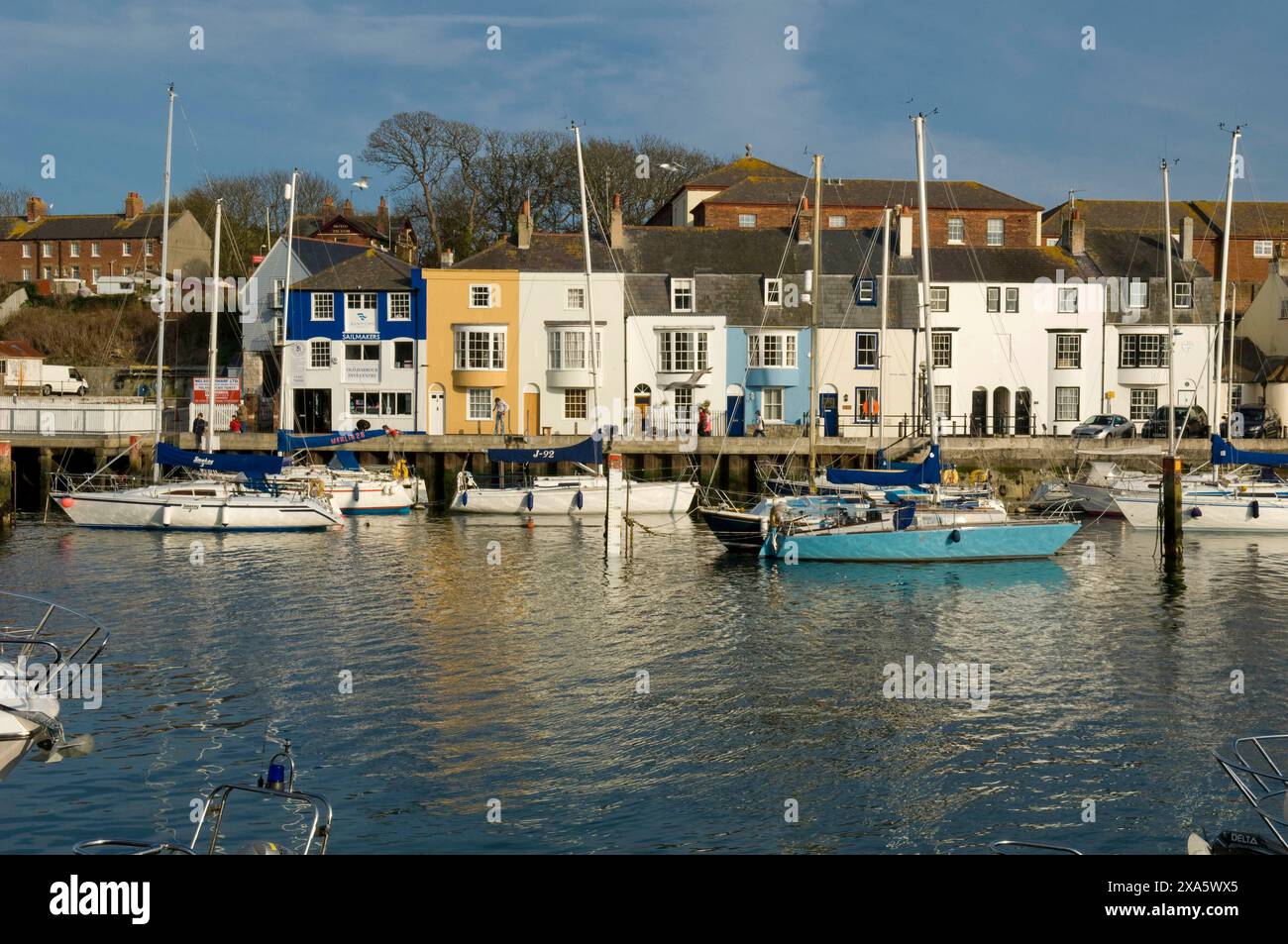 Pleasure craft in the harbour at Weymouth, Dorset, England.13/4/09 ...