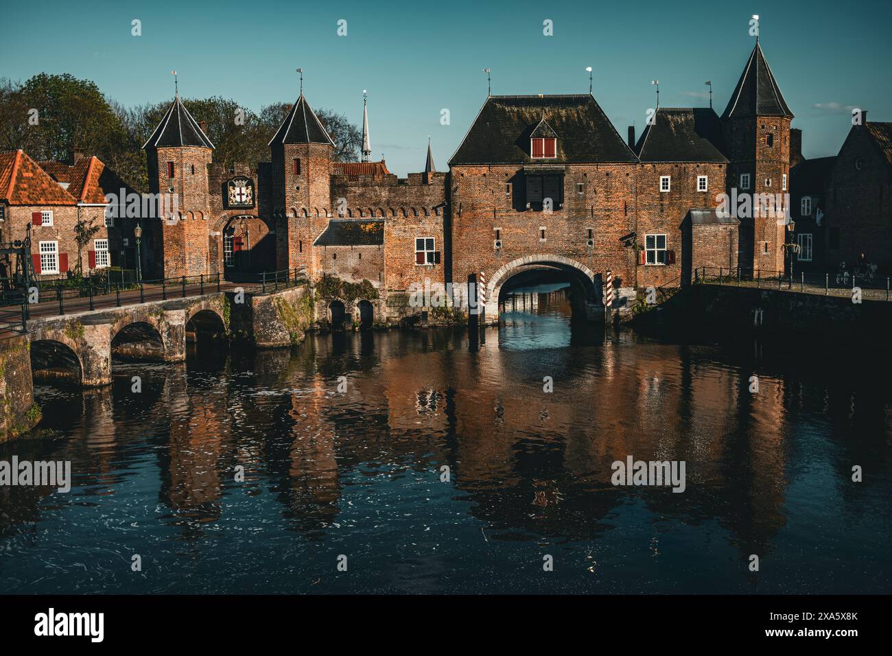 The iconic Koppelpoort, a medieval water gate in Amersfoort, basks in ...