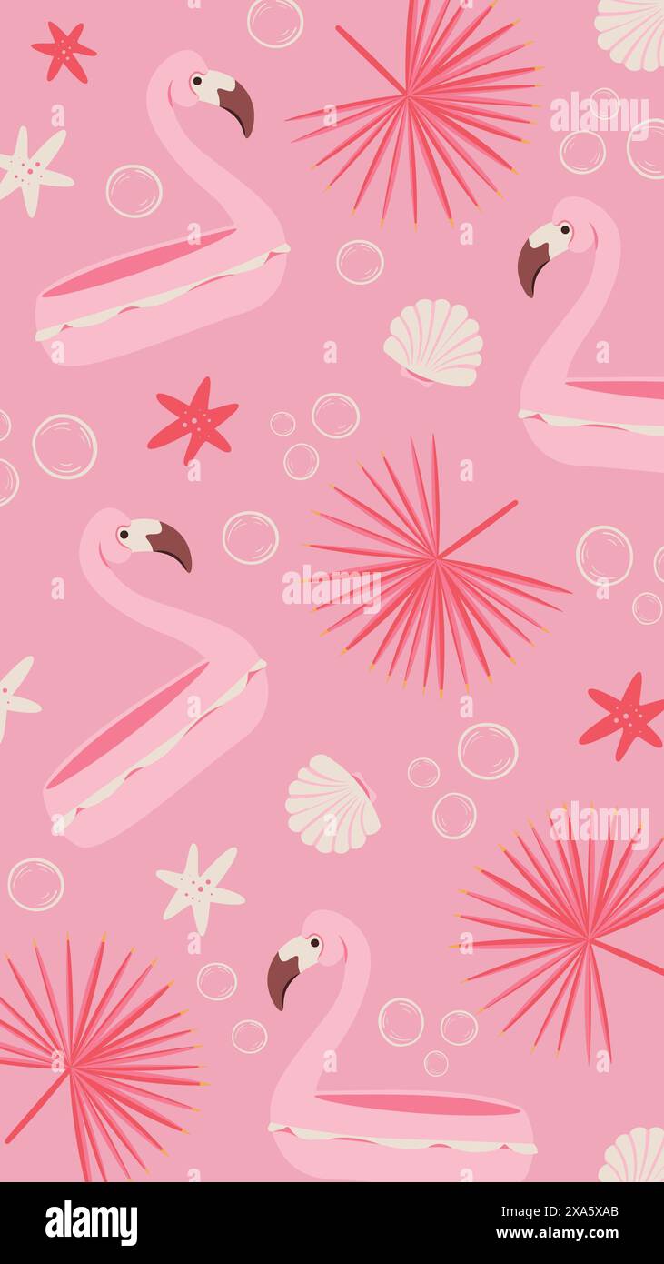 Pink Flamingo Illustration Stock Photo - Alamy