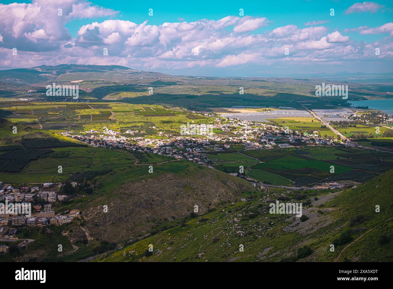 A scenic view of Migdal on the shores of the Sea of Galilee, Northern ...