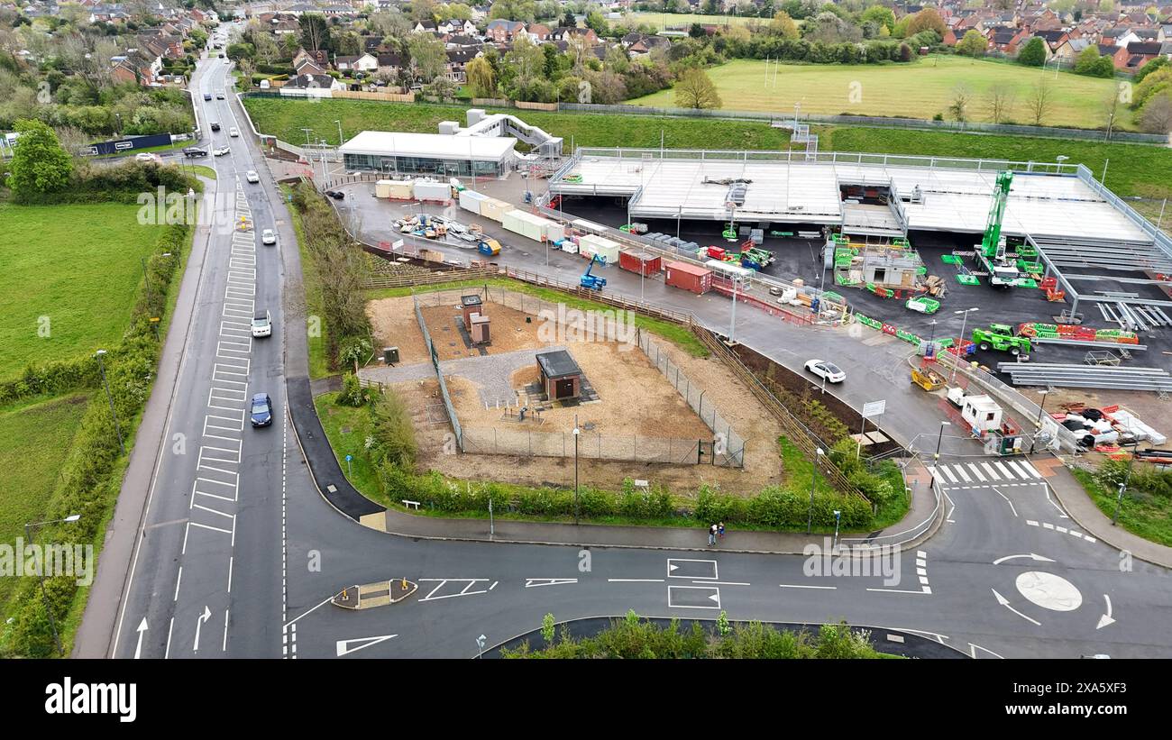 Aerial view of Winslow Station Multi Storey Carpark Stock Photo - Alamy
