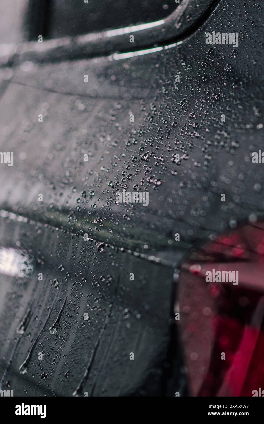 Car street raindrops hi-res stock photography and images - Alamy