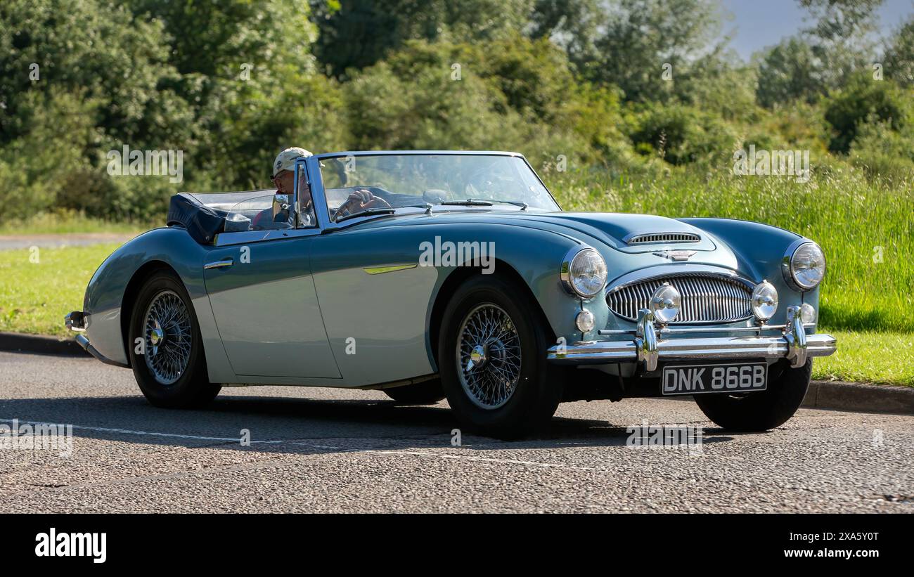 Stony Stratford,UK - June 2nd 2024: 1964 blue Austin Healey 3000 ...