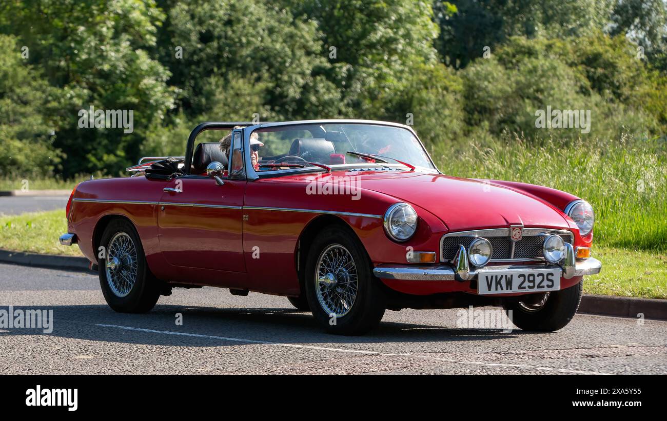 Stony Stratford,UK - June 2nd 2024: 1978 red MGB classic British sports ...
