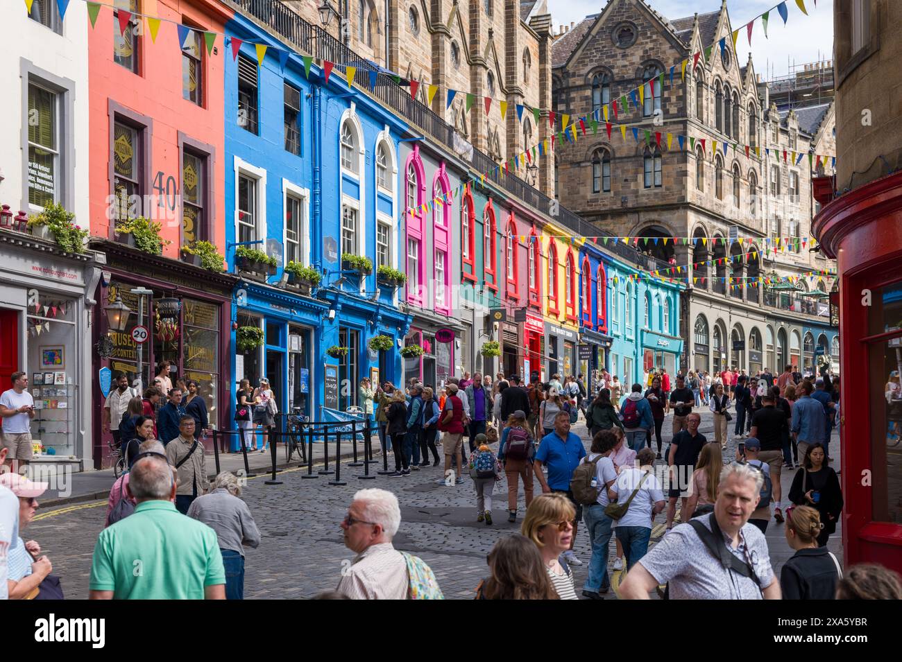 1 June 2024. Edinburgh,Scotland. This is Victoria Street in Edinburgh ...