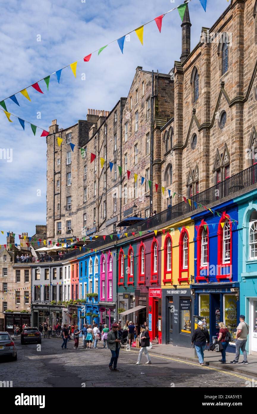 1 June 2024. Edinburgh,Scotland. This is Victoria Street in Edinburgh ...
