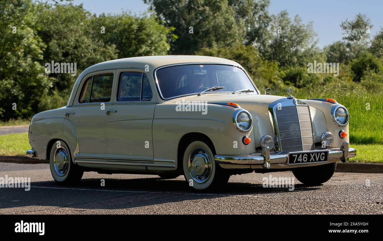 Stony Stratford,UK - June 2nd 2024: 1960 cream Mercedes Benz 220 ...