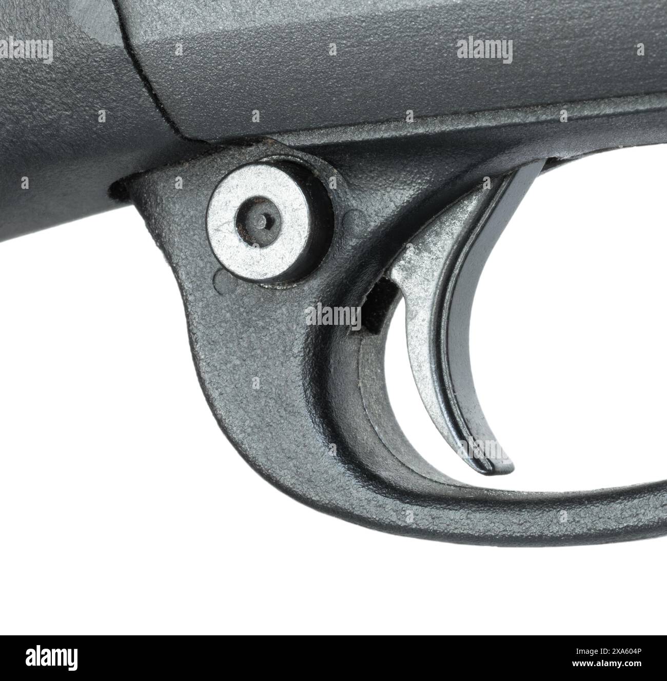 Isolated trigger with the crossbolt safety engaged on a modern shotgun ...