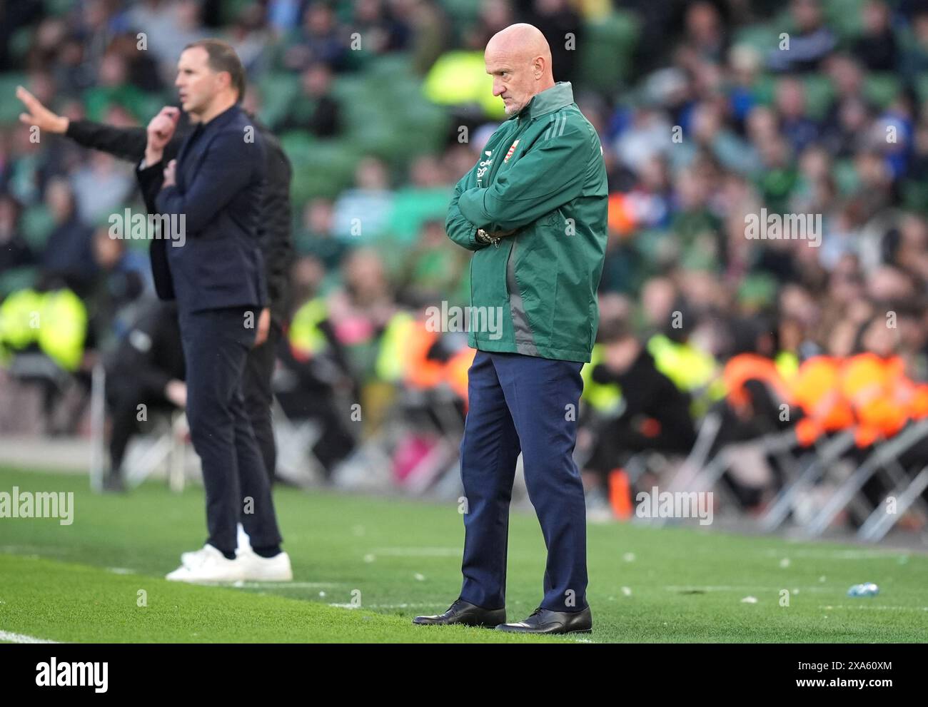 Hungary manager Marco Rossi on the touchline during an international ...
