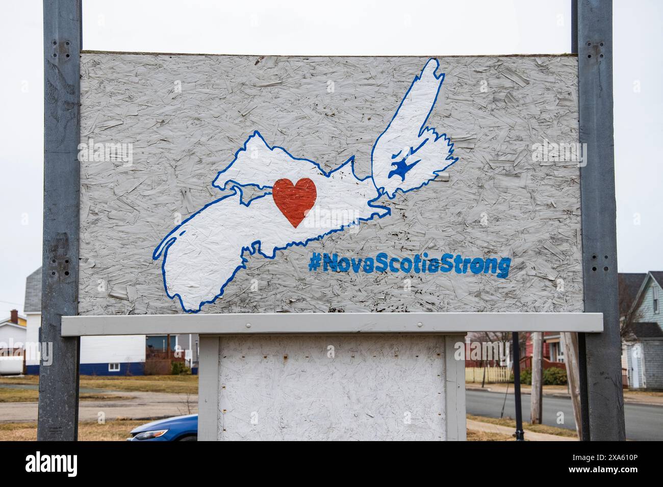 Nova Scotia strong sign in Louisbourg, Nova Scotia, Canada Stock Photo ...