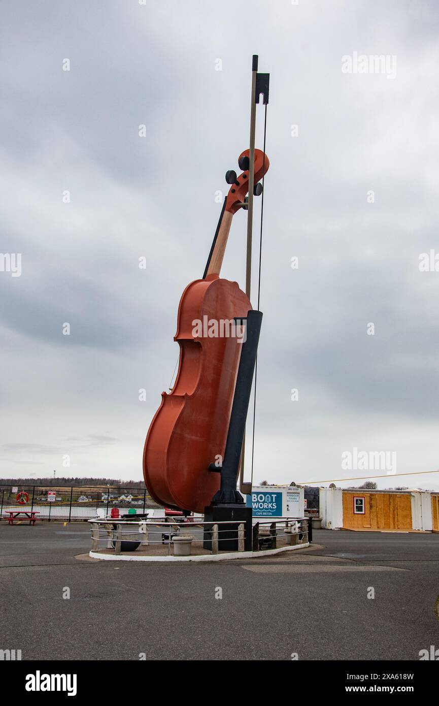 World's largest fiddle at the waterfront in Sydney, Nova Scotia, Canada ...