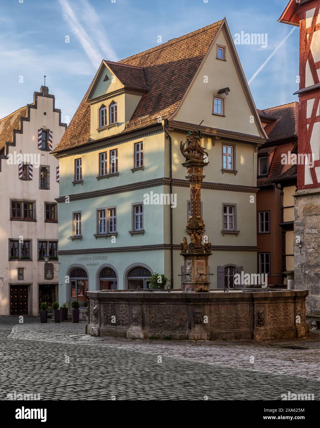 The famous Market Square in rothenburg ob der Tauber Stock Photo - Alamy