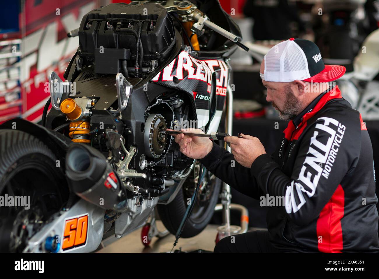 June 01, 2024: A view of a Superbike #50 Bobby Fong's Wrench motorcycle ...