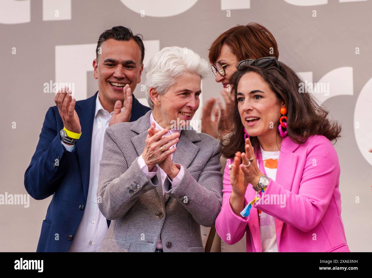 04 June 2024, Hesse, Frankfurt/Main: Marie-Agnes Strack-Zimmermann (2nd ...