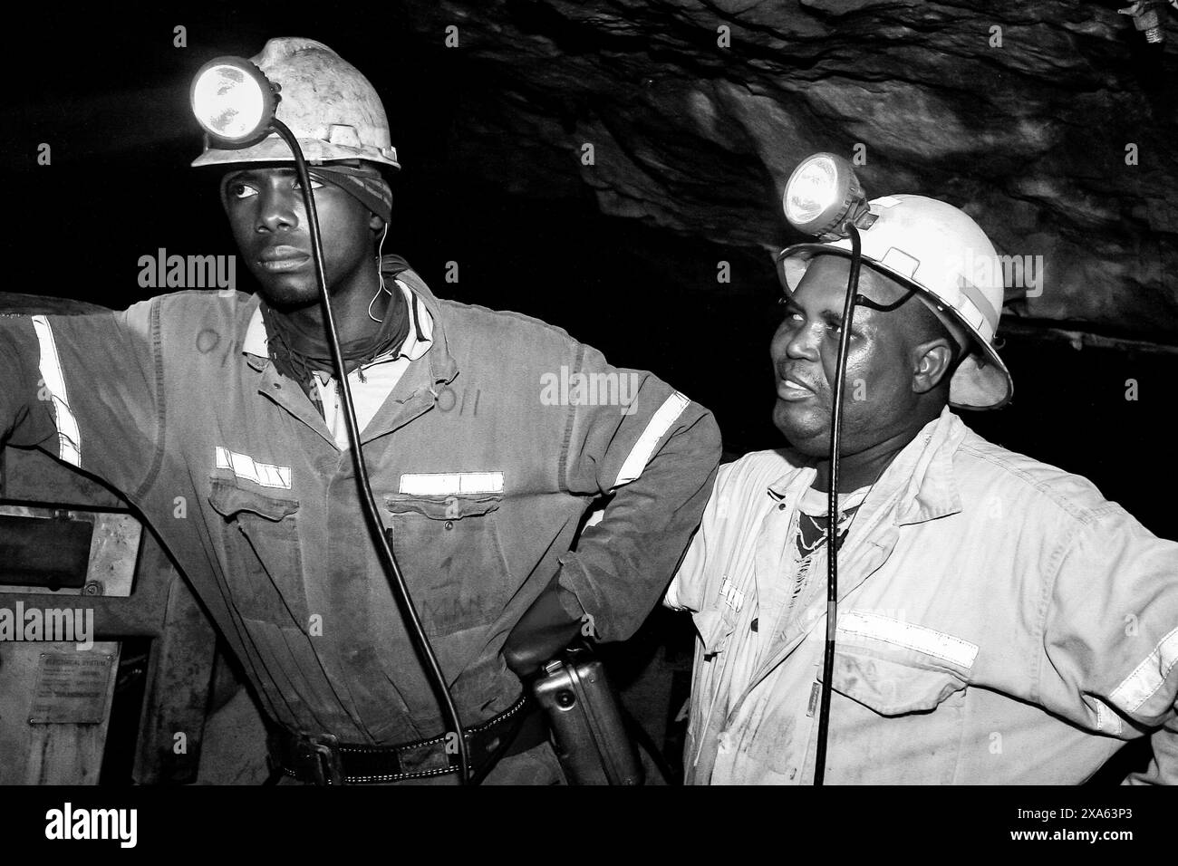 African mining tunnel Black and White Stock Photos & Images - Alamy