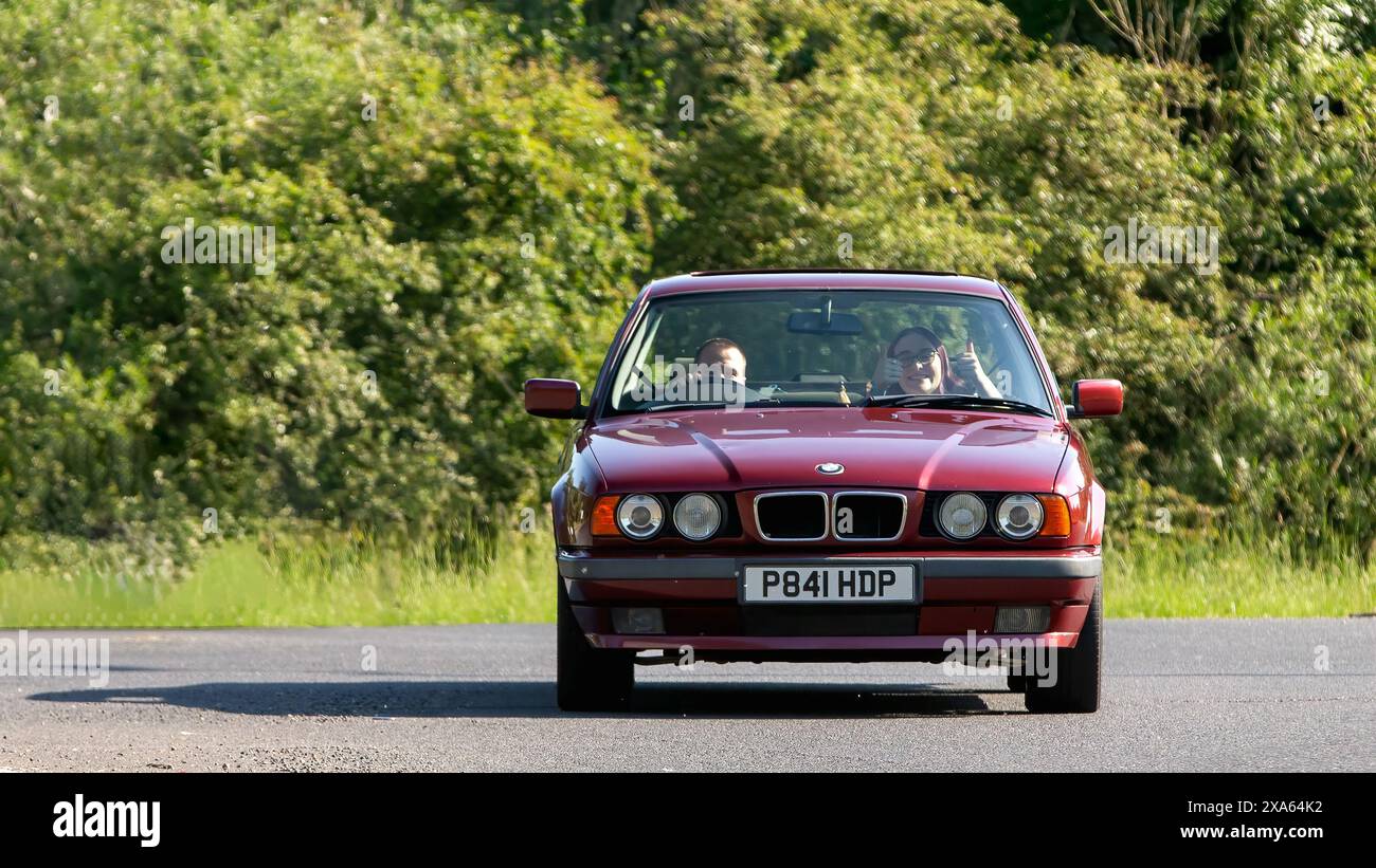 Stony Stratford,UK - June 2nd 2024: 1996 red BMW 518 classic car ...