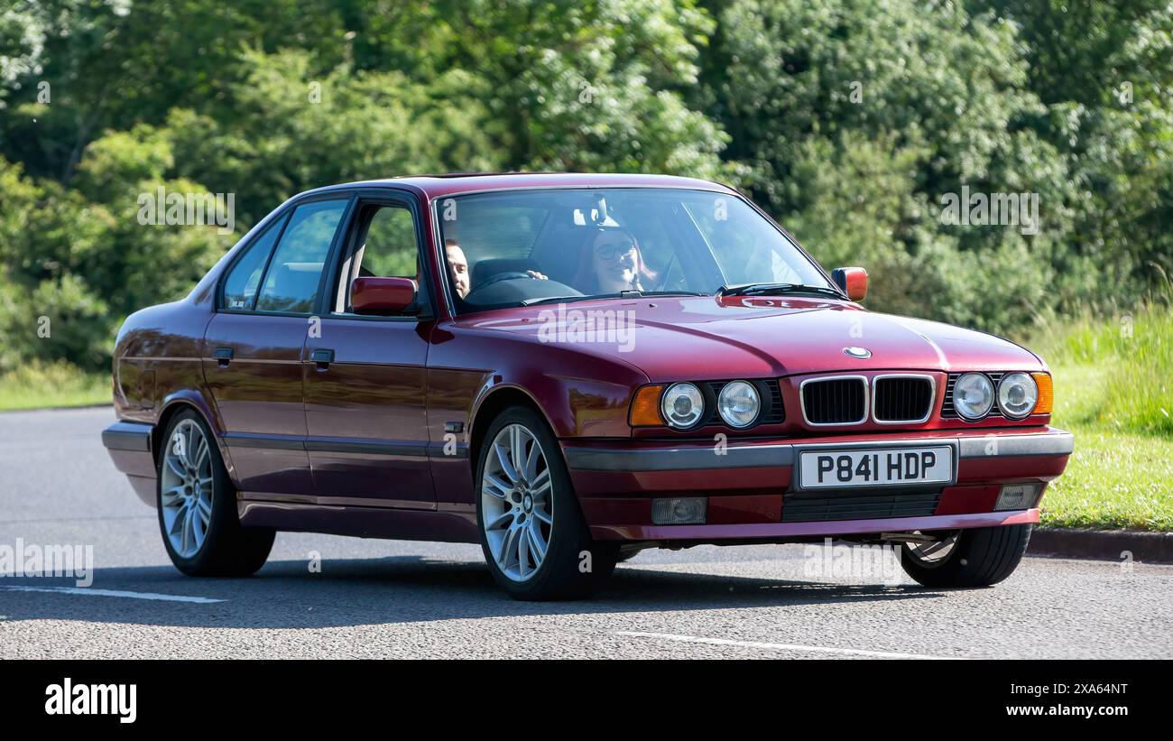 Stony Stratford,UK - June 2nd 2024: 1996 red BMW 518 classic car ...