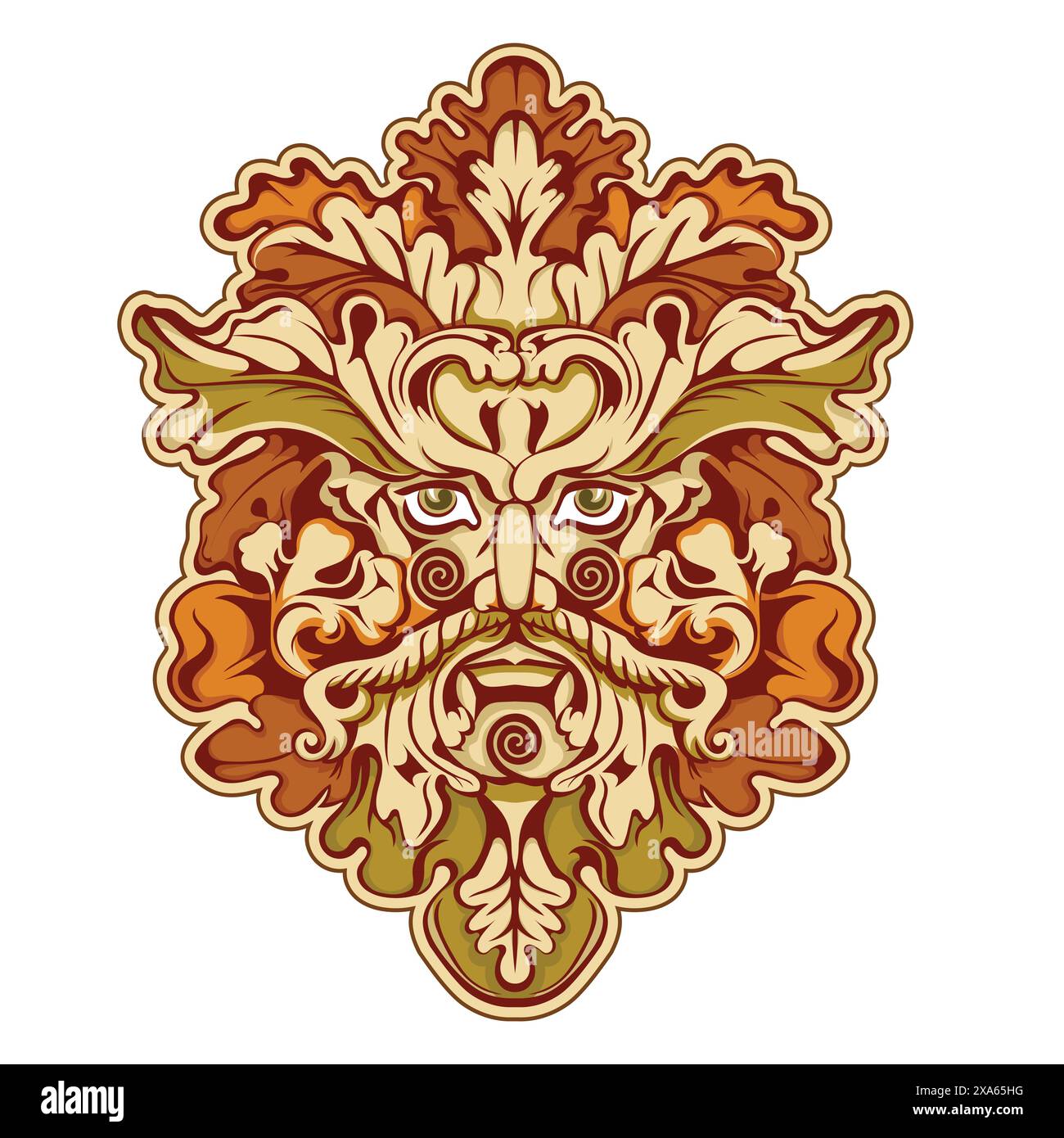 Illustration in Celtic Scandinavian style. Illustration of the Green ...