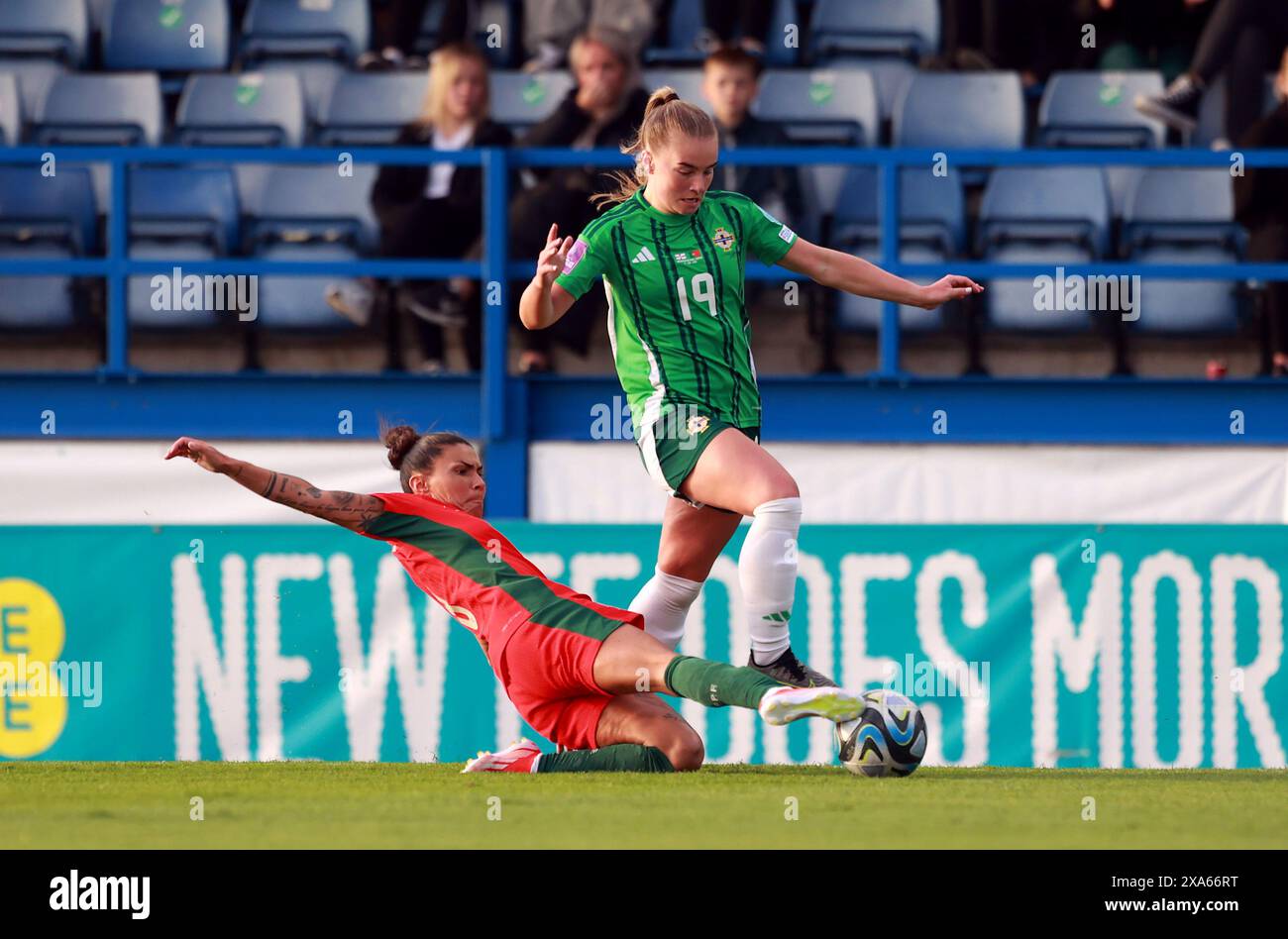 Northern ireland's emily wilson (right) and portugal's ana borges ...