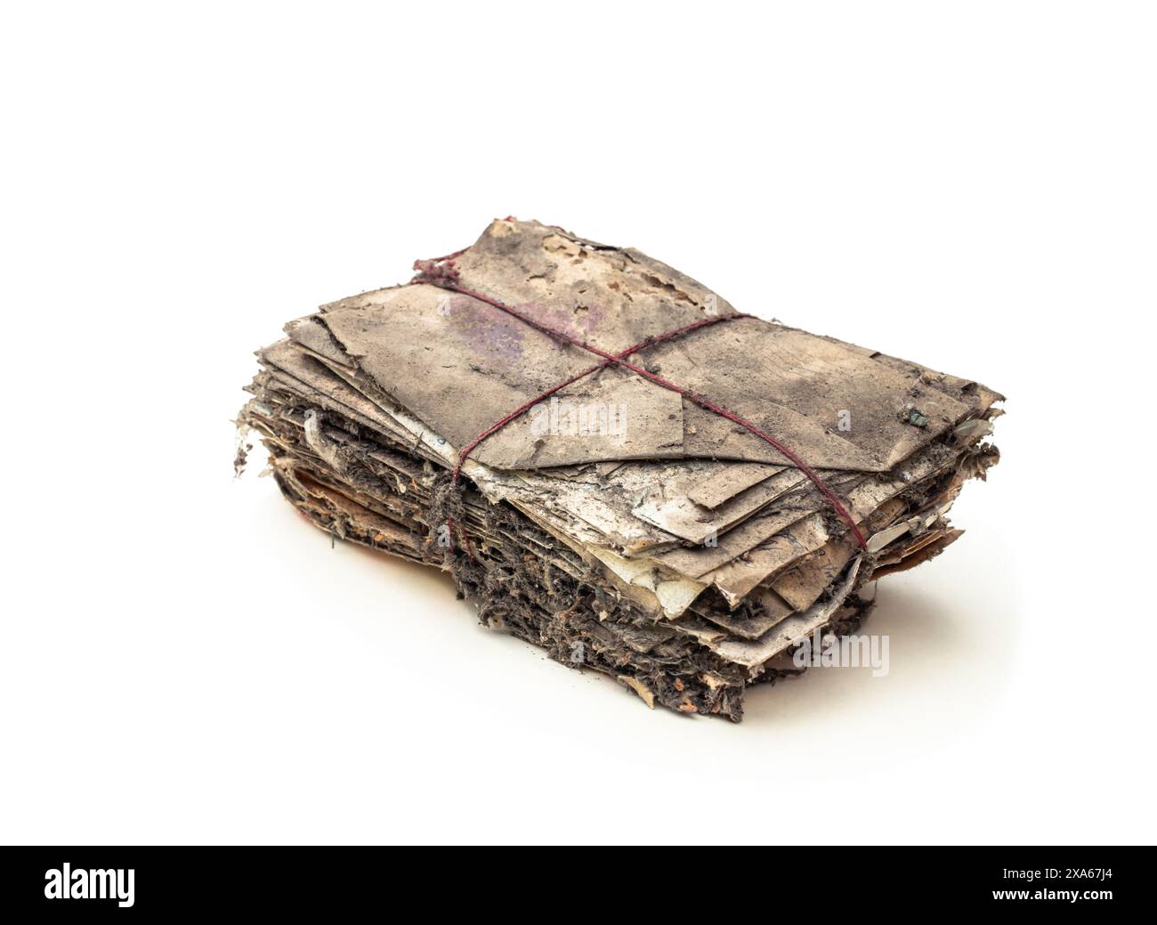 Stack of old aged letters isolated on white Stock Photo - Alamy