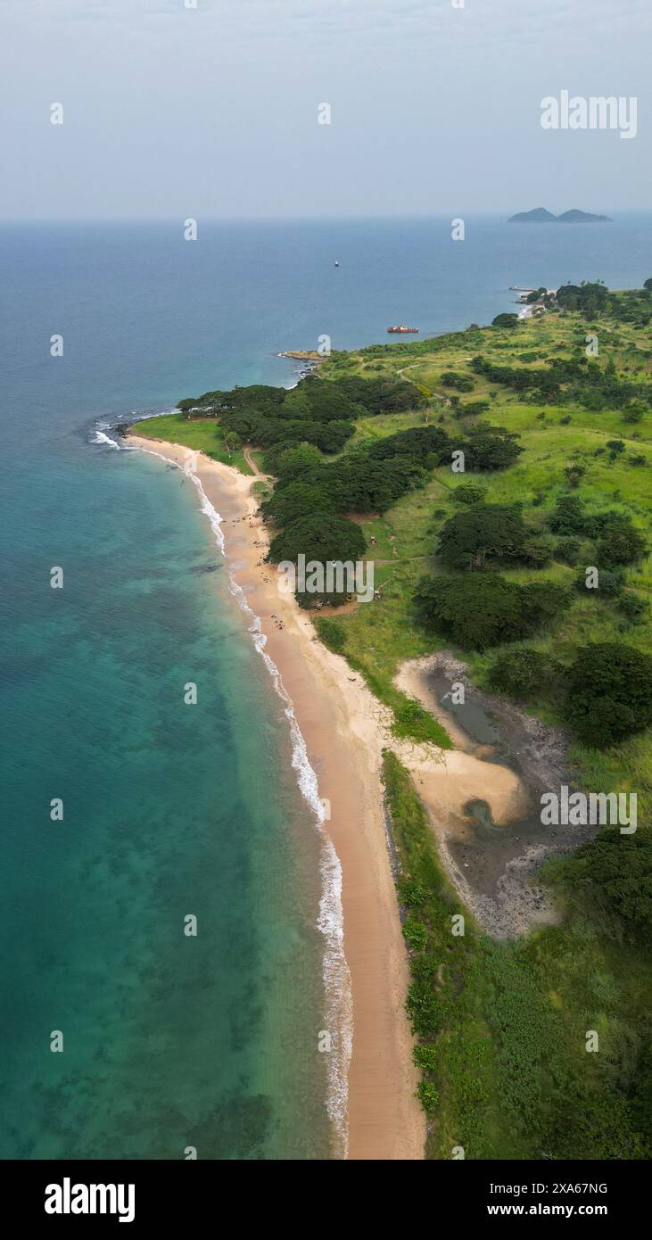 Aerial view verdant island hi-res stock photography and images - Alamy